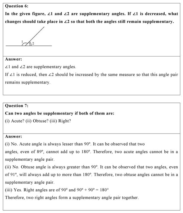 NCERT Solutions for Class 7 Maths Chapter 5 - Exercise 5.1 (Lines and ...