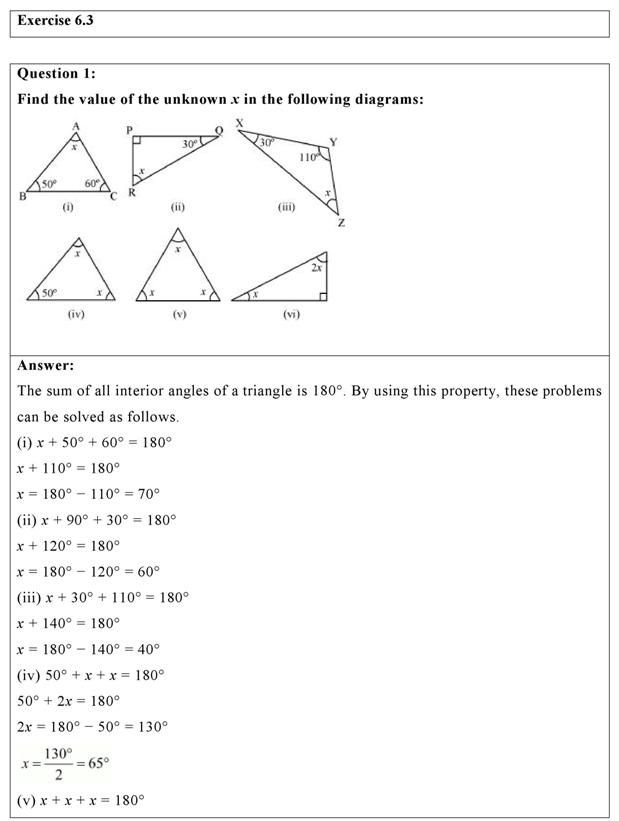 NCERT Solutions for Class 7 Maths Chapter 6 - Exercise 6.3 (The ...