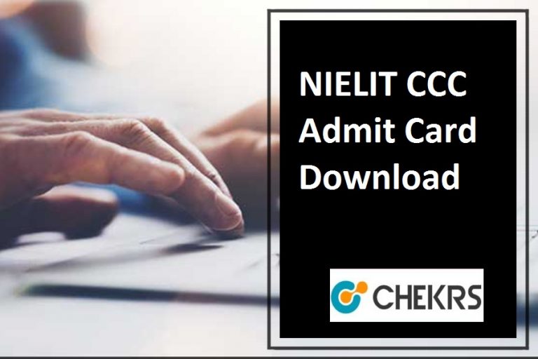 NIELIT CCC Admit Card January 2024 Download O/A/B/C Level Roll No