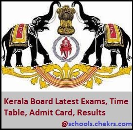 Kerala Board (DHSE) - Time Table, Admit Card, Result, Schools